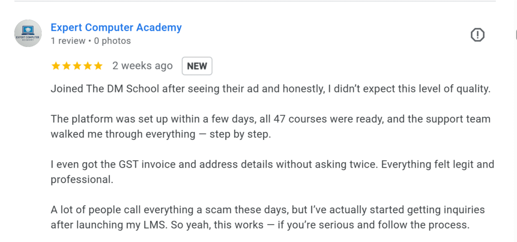 Expert Computer Academy’s Honest The DM School Review